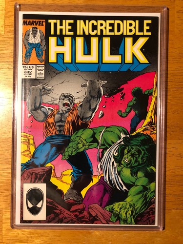 Incredible Hulk #332 1987 NM+ McFarlene Art Gray Hulk Sent w/ hard ...