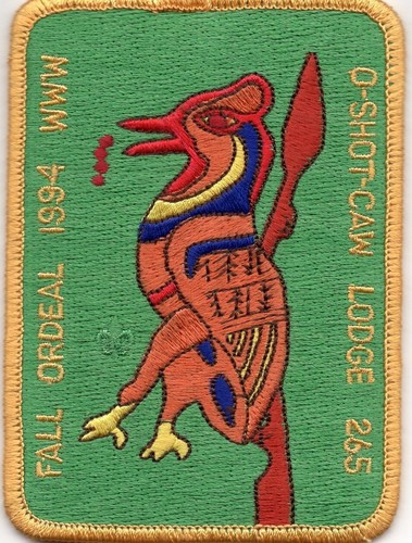 O-Shot-Caw OA Lodge 265 - 1994 Fall Ordeal - Boy Scout Patch | eBay