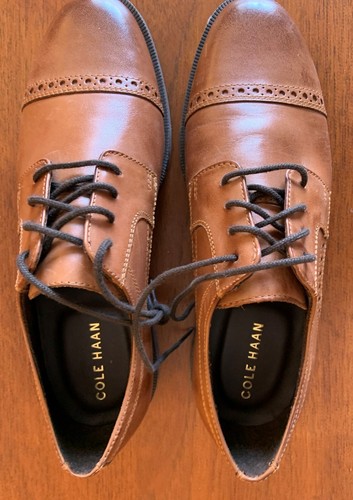 Cole Haan Ross Dustin Men's Cap-Brogue Shoes, British Tan, 8 M, NEW! | eBay