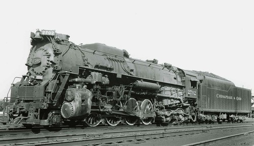 KK470 RP 1948/80s? C&O CHESAPEAKE & OHIO RAILROAD LOCO #2702 RUSSELL KY ...
