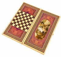 WorldWise Mother of Pearl Decoupage Backgammon Set, 14.5 Inch Board ...