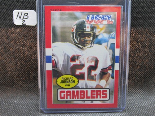 1985 RICHARD JOHNSON TOPPS USFL FOOTBALL ROOKIE CARD # 44 GAMBLERS | eBay