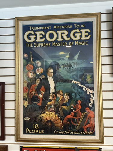 Vintage ORIGINAL George the Supreme Master of Magic One Sheet Poster ...