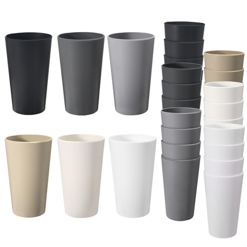 24 Pcs Unbreakable Plastic Cups Set, 20 oz Reusable Plastic Cups ...