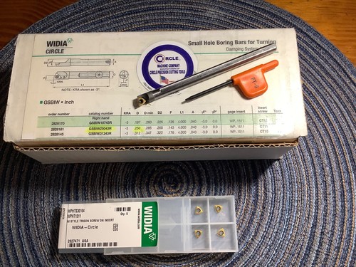 Metal Cutting Tools, WIDIA-Circle 1/4” GSB B-Bar -STEEL -.285” Min Bore ...
