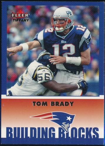 2002 FLEER TRADITION TOM BRADY TIFFANY /225 GOLD FOIL PARALLEL CARD ...