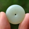Natural Green Nephrite Jade Donut / Disc Bead / Circle Pendant ...