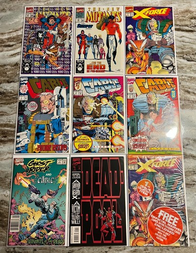 Marvel Comics Lot The New Mutants #99, 100; X-Force #1, Cable #1-2 ...