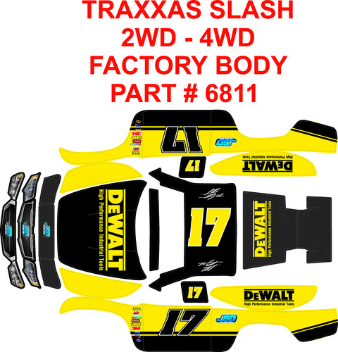 MATT KENSETH Theme wrap decals stickers STOCK 2WD-4WD TRAXXAS #6811 ...