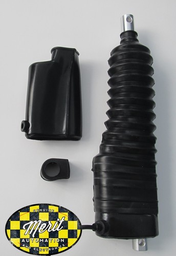 Linear Actuator BLACK Rubber Boots MERIT AUTOMATION Universal Fit Rain ...