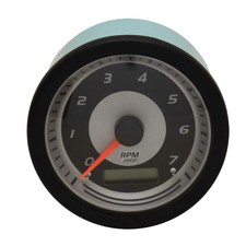Teleflex Boat Tachometer Gauge 781739PDFB | w/ Hour Meter 3 3/8 Inch