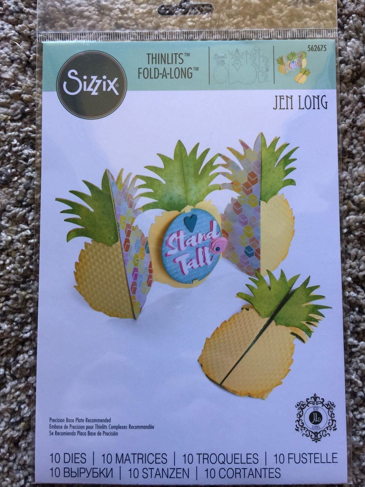 Sizzix Thinlits Die Set 6PK - Card, Ticket Fold-a-Long 660374 Jen Long 841182093578 | eBay