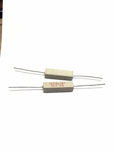Lot of 2 IRC 40 Ohm (40R) 7 w 10% Wire Wound Power Resistor 7217 NEW ...