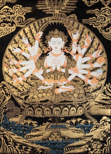 Tibetan Mother Goddess Chandi thangka art poster unique wall art | eBay