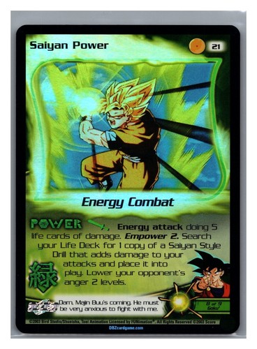 1x DBZ CCG SAIYAN POWER 21 HOLO FOIL FUSION SAGA DRAGON BALL Z | eBay