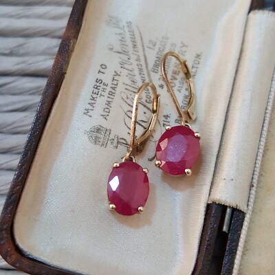 genuine ruby earrings products for sale | eBay