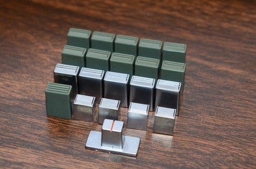 ICOM R-71A R71 R71A RECEIVER PARTS: CHROME & GREEN BUTTONS/COVERS | eBay