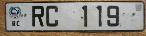 SINGLE REPUBLIC of THE CONGO (Brazzaville), AFRICA LICENSE PLATE - RC ...