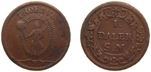 Sweden 1718 1 Daler Silvermynt Copper XF | eBay