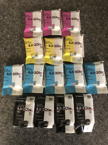 Lot of 15 Canon BJI-201 Bk HC BJC-600 Series Color Bubble Jet Printer ...