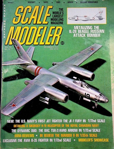 Vtg Scale Modeler Magazine December 1975 Metalizing The IL-28 Beagle ...