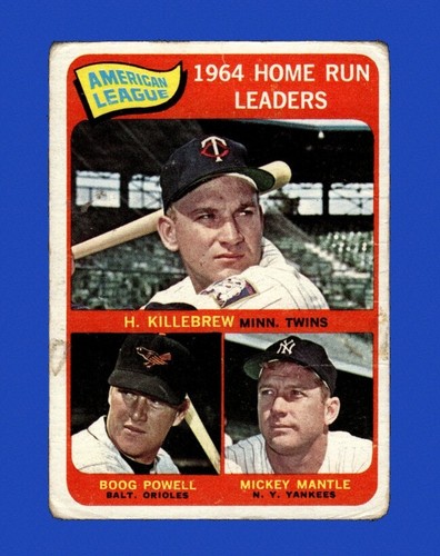 1965 Topps Set-Break # 3 Al Home Run Leaders VG-VGEX (crease) *GMCARDS ...