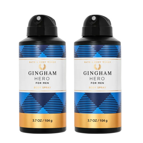 Bath & Body Works Men's Collection GINGHAM HERO Body Spray Set of 2 | eBay