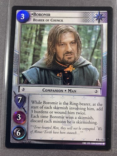 Decipher Lord of the Rings TCG FOIL - Boromir, Bearer of Council ...