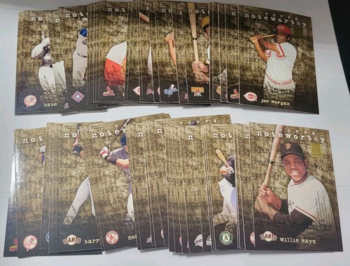 2001 Topps Baseball Topps Noteworhty 50 Card Set, Clemente, Aaron, Ruth ...