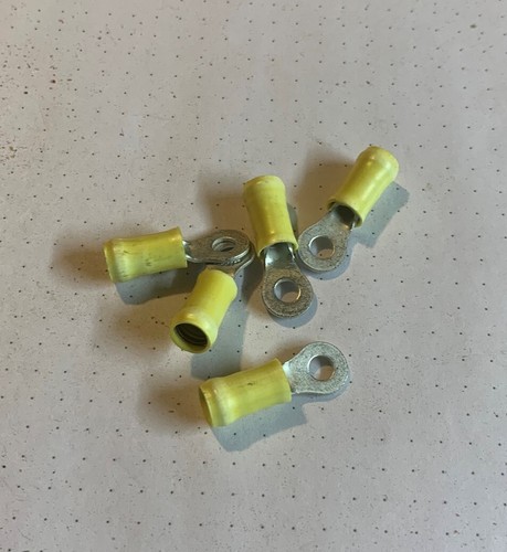 Amp P/N 35108, 12-10 AWG Ring Terminal, #8 Stub Hole, Crimp Type, 10 ...