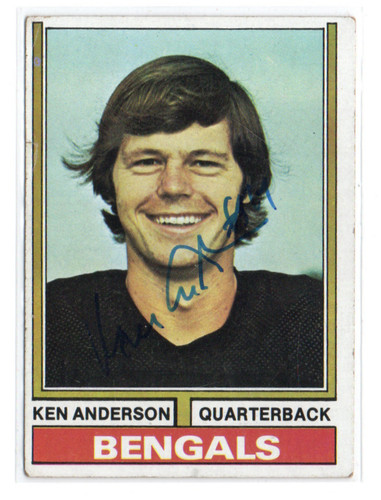 KEN ANDERSON CINCINNATI BENGALS 1974 TOPPS NFL IP/TTM AUTOGRAPH AUTO | eBay