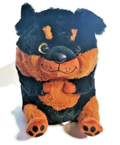 Rottweiler Dog Puppy Plush Belly Buddy Stuffed Animal Toy Nanco Black ...