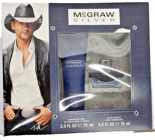NEW Tim McGraw Silver Hair Body Wash Eau De Toilette Spray 2 Pc Gift ...