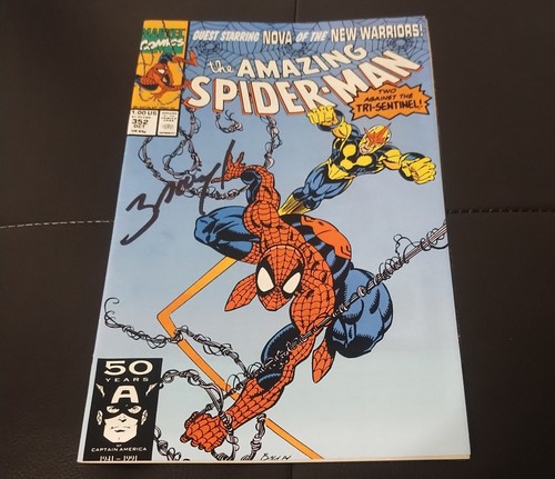 The Amazing Spider-Man 352 Comic Book Signed By Mark Bagley Authentic ...