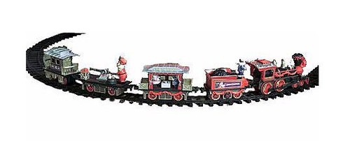 Christmas Magic Express Battery Operated Train Set, Hand Painted ...