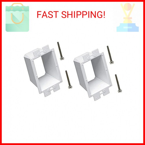 iMBAPrice BE1-2 (1-Gang) Electrical Power Outlet Box Extender - White ...