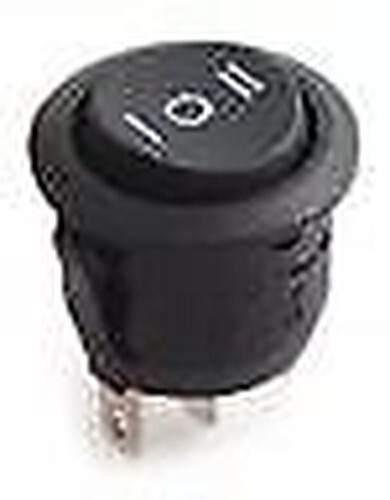 Rocker switch ON-OFF-ON Ø19.8mm 6A/250Vac, fixed, 3pins. SP3T black | eBay