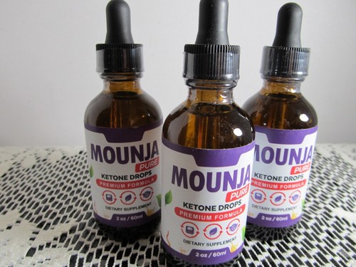 Mounja Pure Ketone Drops Premium Formula Dietary Supplement Set of 3 ...