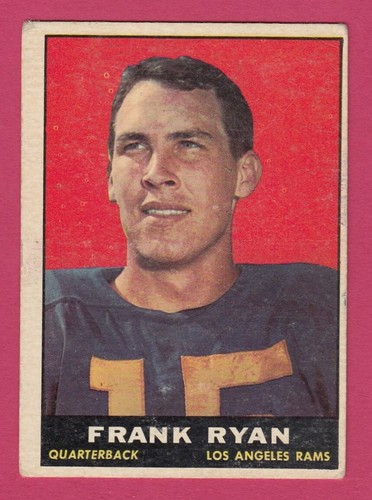 1961 Topps Football # 48 Frank Ryan - Los Angeles Rams -- Box 708-170 ...