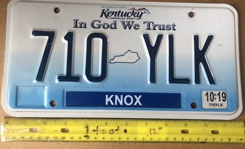*License Plate, Kentucky, The Bluegrass State, Knox County, 710 YLK | eBay