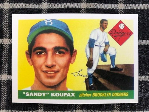 TOPPS 1955 BASEBALL #123 SANDY KOUFAX ROOKIE BROOKLN DODGER MINT ...