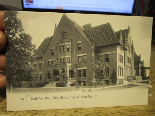 F1 Vintage Old OHIO Postcard MASSILLON McKinley Hall State Mental ...