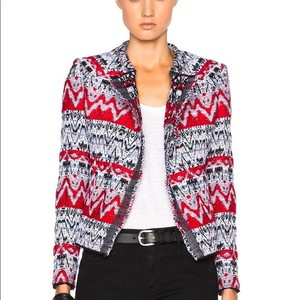 iro red tweed jacket