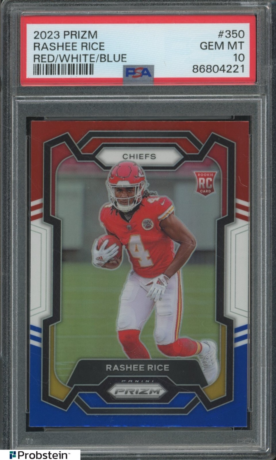 Rashee Rice 2023 Prizm #350 Red White Blue PSA 10 Price Guide - Sports ...