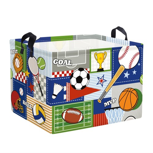 Ball Sports Competition Kid Storage Basket Boy Gift Toy Box Baby ...