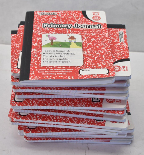 Lot of 23 Bazic Primary Journals Grades K-2 Red Cover Marble Stage 3 ...