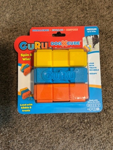 GuRu Dog X Cube dog toy, dispenses treats! Brand New and benefits ...