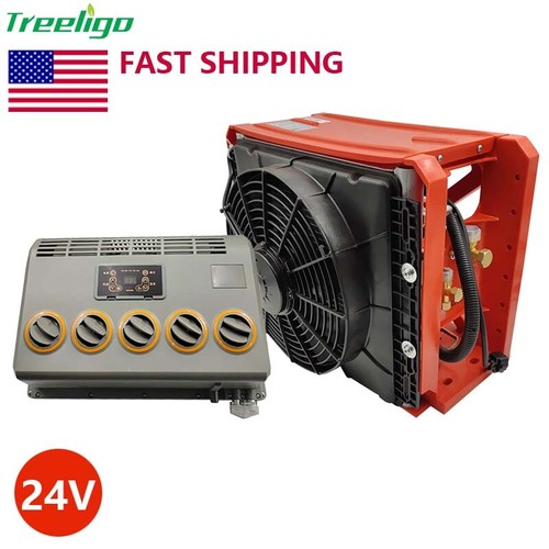 24V Electric Truck Air Conditioner Excavator Engineer Vehicle AC Unit ...