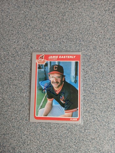 jamie easterly Signed In Person 1985 Fleer Indians Card | eBay