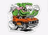 MAGNET Rat Fink Motorcycle Vintage Old School Chopper Harley Roadster ...